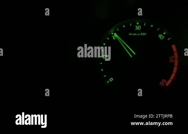 High speed emergency lights. Speedometer, tachometer sports car ...
