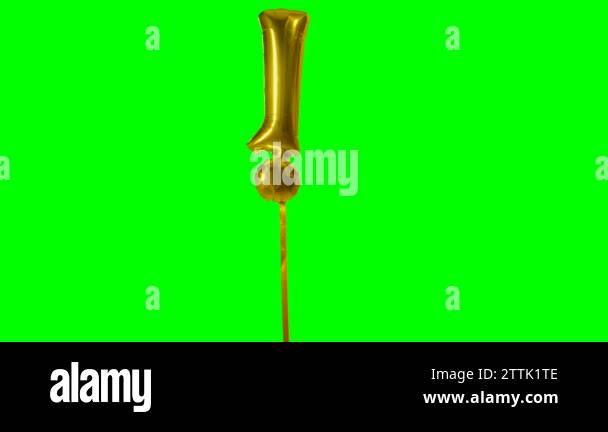 Sign symbol exclamation mark point from alphabet helium gold balloon ...