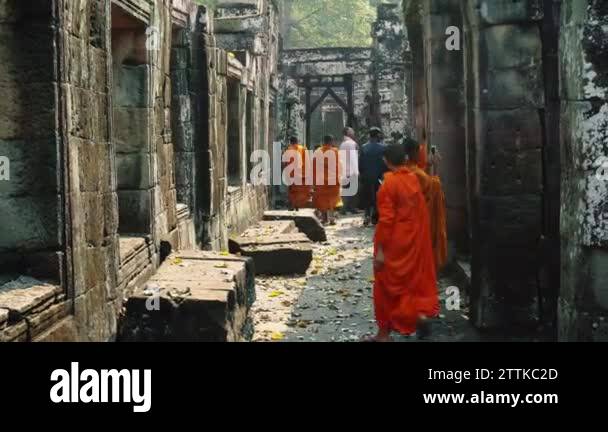Religion thai buddhist monks monks in orange robes Stock Videos ...