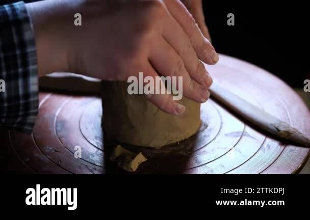 Potter special tools handles clay. Master crock. The creative process ...