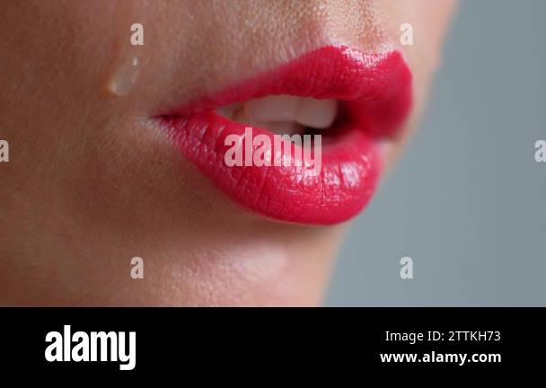 Woman bright red lips crying Stock Videos & Footage - HD and 4K Video ...