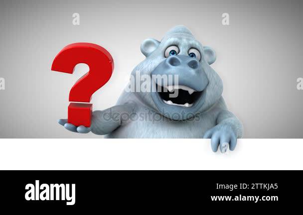 cartoon character with question mark Stock Video Footage - Alamy