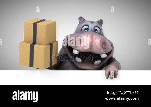 Hippo fun cartoon character boxes Stock Videos & Footage - HD and 4K ...