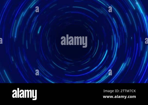 Blue abstract circular radial lines background. Data flow. Optical ...