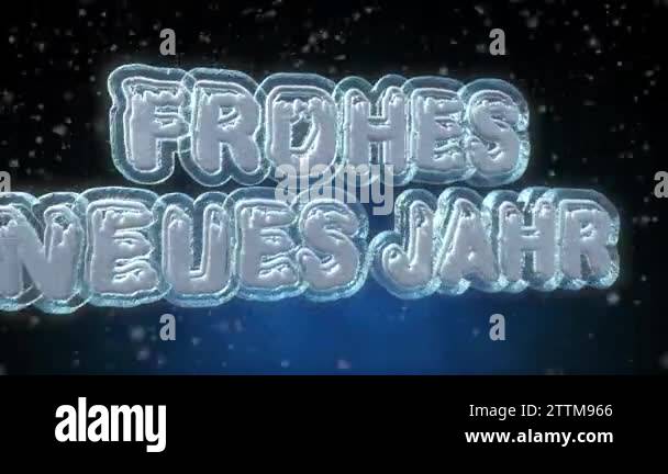 Happy New Year 3D Text Looping Animation in German Language - Frohes ...