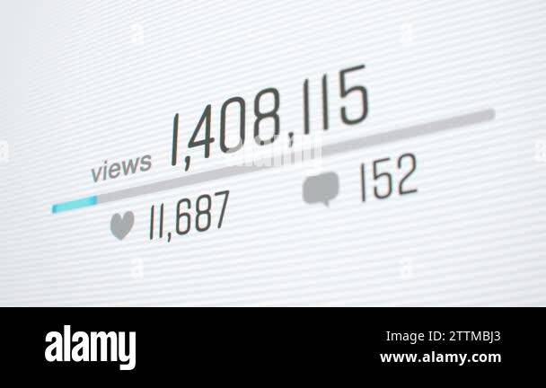 Counter increasing in social web with progress bar, animation Stock ...