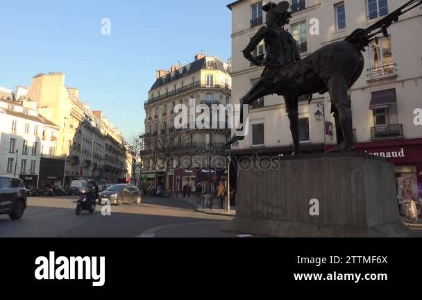 PARIS, FRANCE-circa 2017: Art Nouveau sculpture The CENTAURE by famous ...