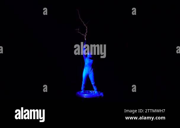 The most epic show with Tesla suit. Human being hit by 10,000 volts of ...