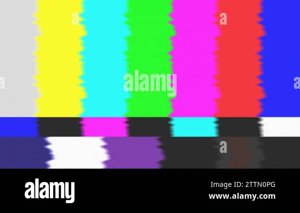 No signal flickering analog TV signal with bad interference, static ...