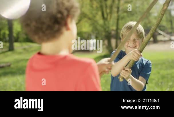 Boy stick fighting Stock Videos & Footage - HD and 4K Video Clips - Alamy