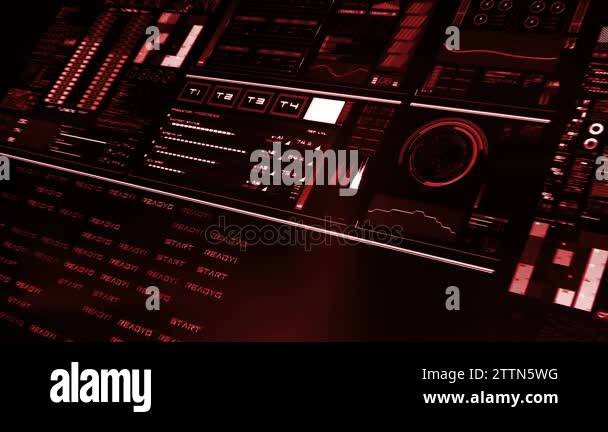Perspective view of red futuristic interface/Digital screen/HUD Stock ...