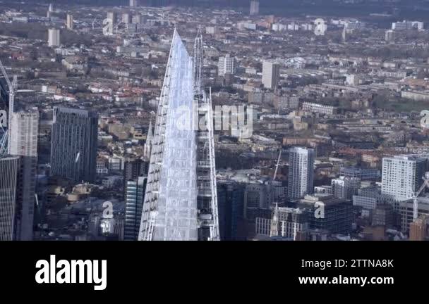 LONDON FEBRUARY 2017 - Aerial view of iconic skyscrapers in London's ...