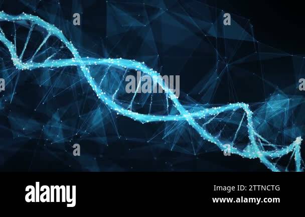 Motion Background Digital Polygon Plexus DNA molecule 4k Loop Stock ...