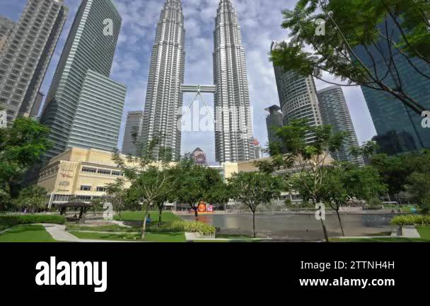 Kuala Lumpur, Malaysia. January 2019. A view of KLCC park with the ...