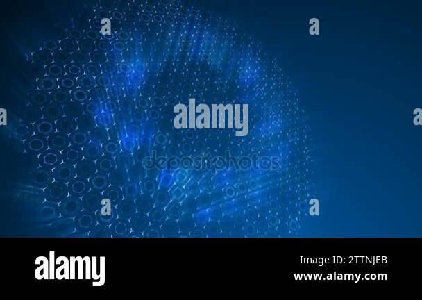 Dark Blue hexagon pattern. Modern render smooth animation Abstract ...