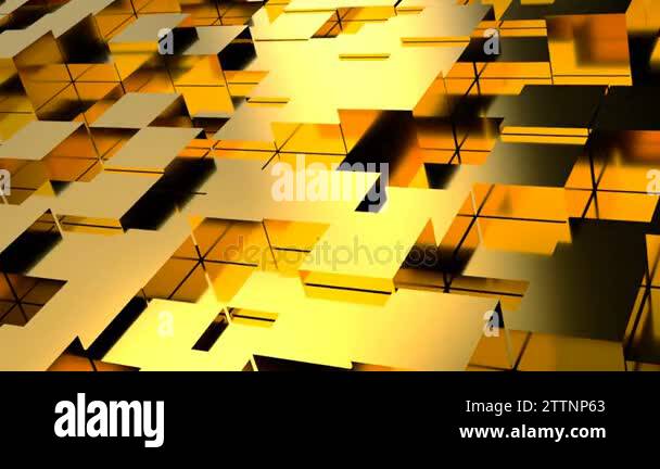 Gold square blocks abstract background Stock Videos & Footage - HD and ...