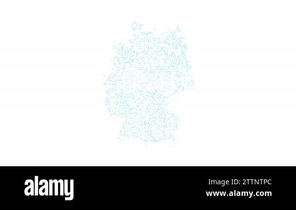 GermanyDotted Map Networking Orange Dot Motion Graphic 4K. The ...