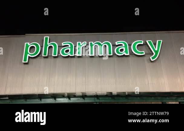 Pharmacy sign on building Stock Videos & Footage - HD and 4K Video ...
