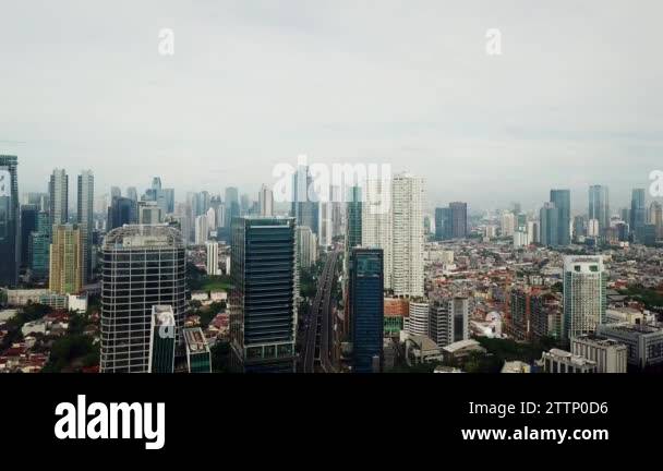 JAKARTA - Indonesia. December 22, 2017: Aerial landscape of Jakarta ...