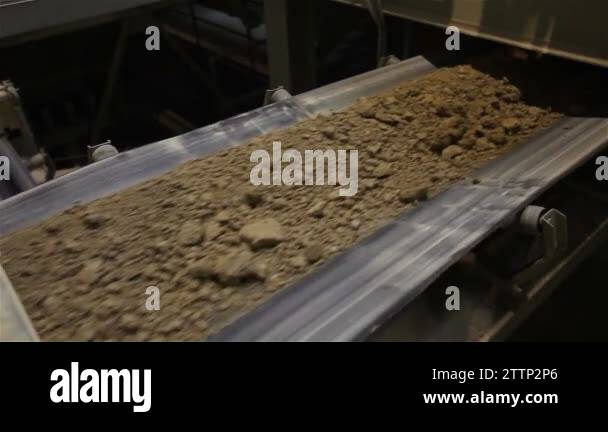 Conveyor belt on factory, Ceramic factory equipment, Transportation of ...