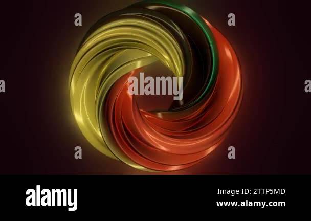 Rotating purple torus. 3D computer generated geometric animation ...