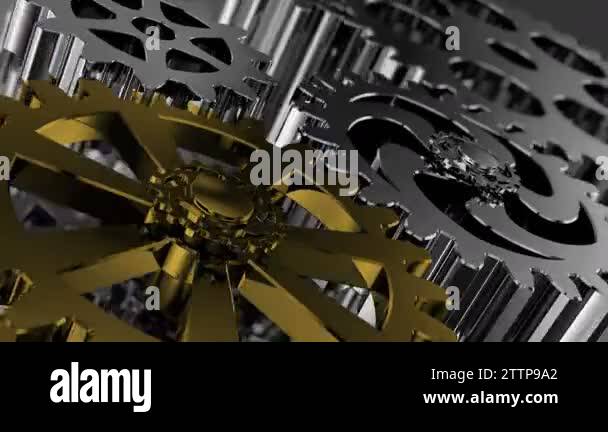 Gears Concept Connecting mechanism. Industrial futuristic background ...
