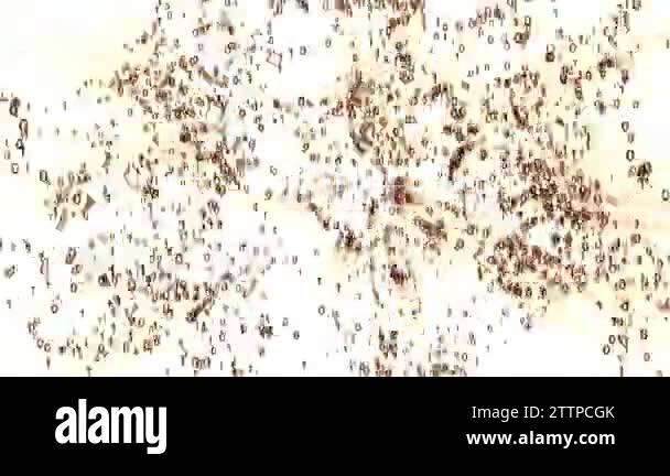 Binary numbers forming Earth map Stock Video Footage - Alamy