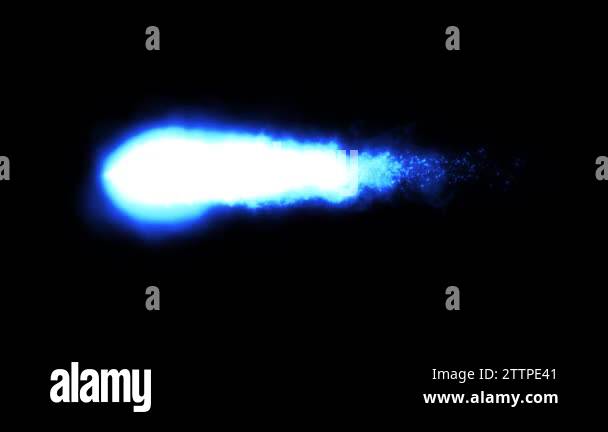 Shockwave Power Fire Meteor Loop/ Animation of a powerful fire comet with speed explosion wave ...