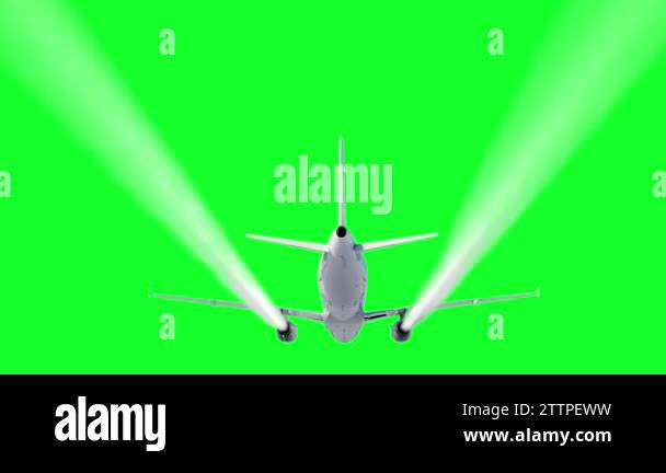 Passenger flying Plane animation. A condensation trail of an airplane ...