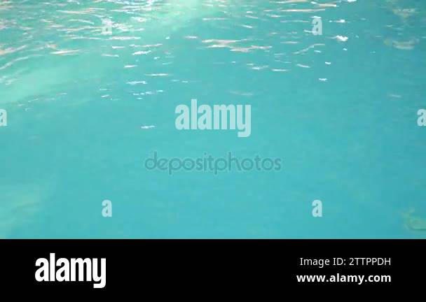 Luxury resort swimming pool with beautiful clean blue water. 4k. blue ...