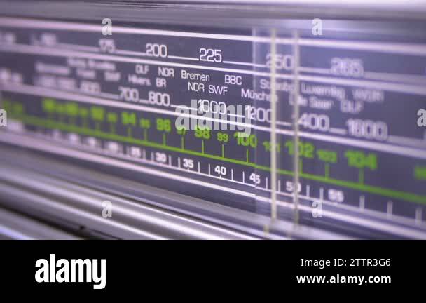 Tuning Analog Radio Dial Frequency on Scale of the Vintage Receiver ...