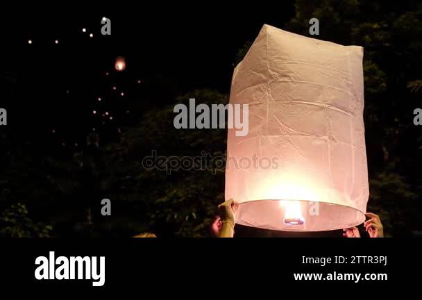 Fire lantern festival people Stock Videos & Footage - HD and 4K Video ...