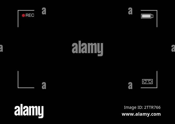 Camera viewfinder. Camera Recording Screen with alpha channel in loop ...