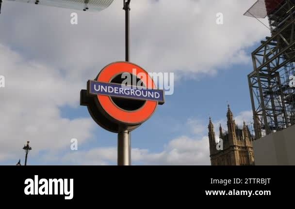 Public subway underground station sign parliament street Stock Videos ...
