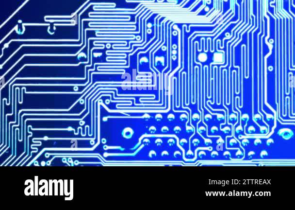 Dolly motion above the Circuit board. Electronic computer hardware ...