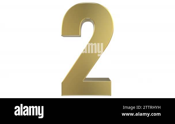 3D rendering of a transformation of the "0" digit into the "2" digit ...