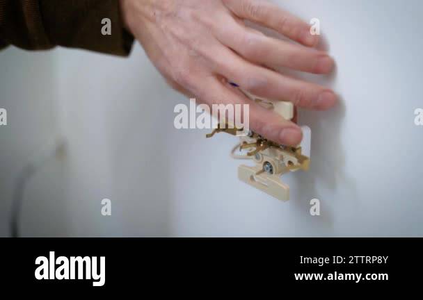 Electrician mounting wires socket Stock Videos & Footage - HD and 4K ...