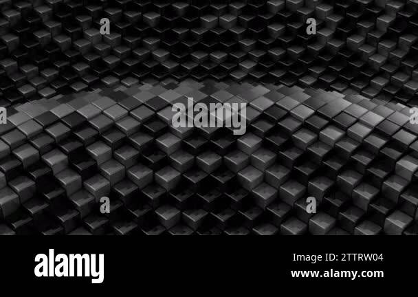 Boxes Formed A Wave. Abstract background, 2 in 1, loop, created in 4K ...