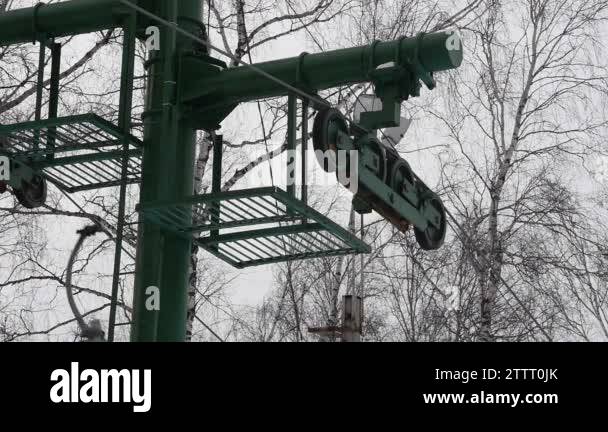 parts of drag lift, twisting mechanism lifts around. lift for skiers ...