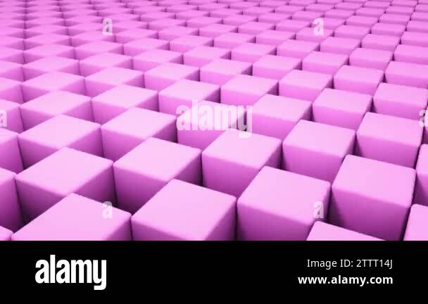 Set of different colors 3D cubes rotating animation. 4K seamless loop ...