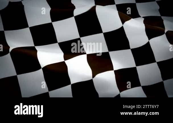 Checkered flag video waving in wind. Isolated Waving Checkered Flag ...