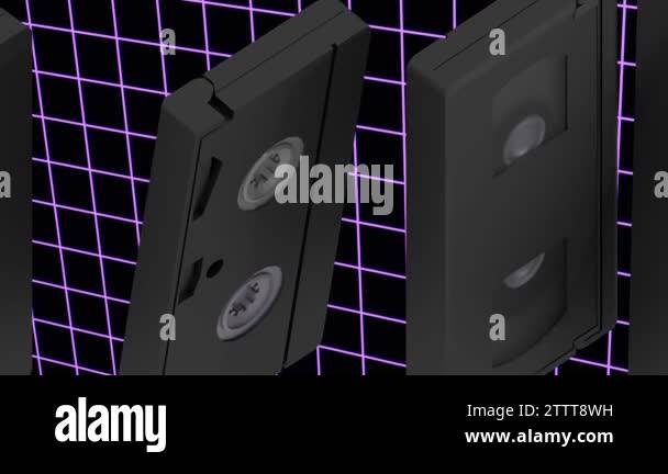 VHS tapes with 80s background Stock Video Footage - Alamy