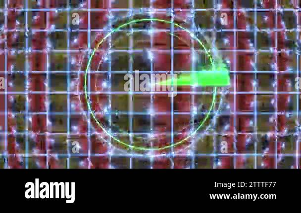 HUD panel with a radar grid and a moving background. Motion graphics ...