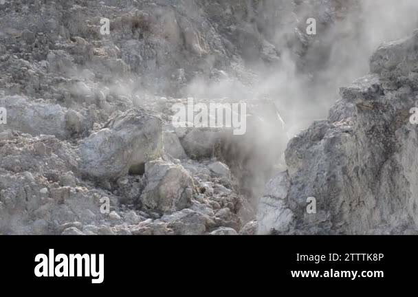 Phlegraean Fields, Campi Flegrei, Solfatara, fog, steam, fumaroles ...