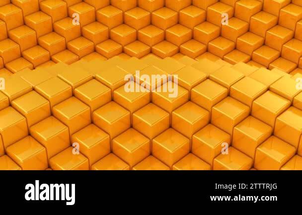 Boxes Formed A Wave. Abstract background, 2 in 1, loop, created in 4K ...