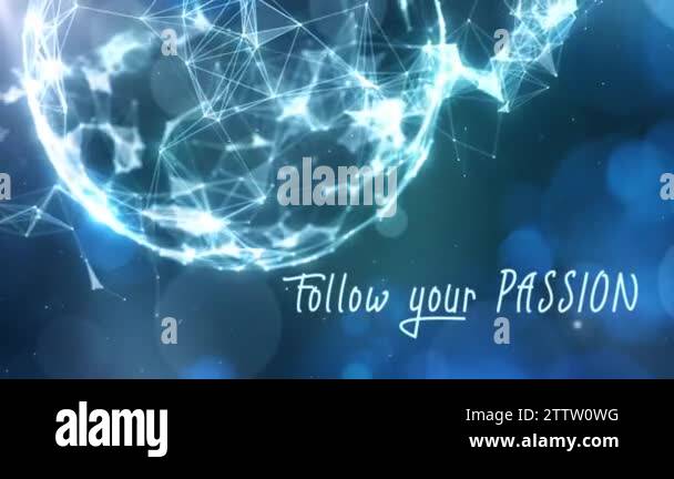 Passion and Purpose Message 4K Background Loop features a blue ...