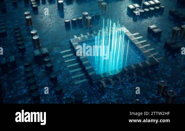 AI artificial intelligence concept CPU. Machine learning. Central Computer Processors on the ...