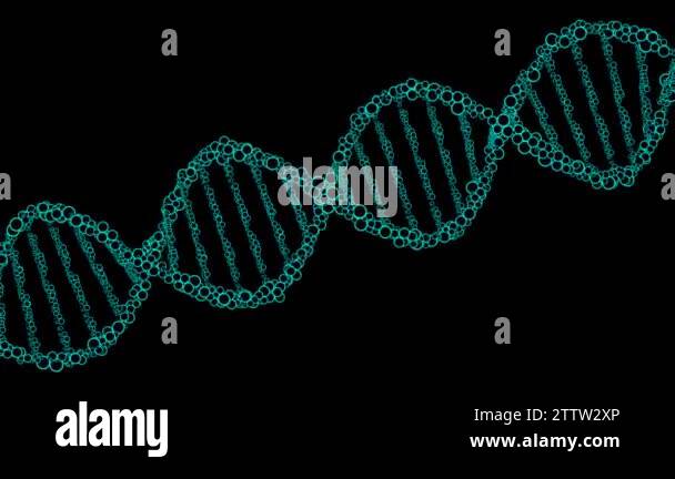 Animated DNA model from luminous balls. 3D rendering Stock Video ...