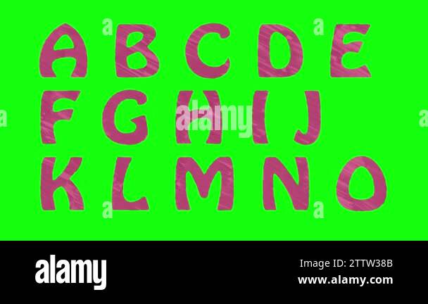 animated marker drawn font isolated on chroma key green screen ...