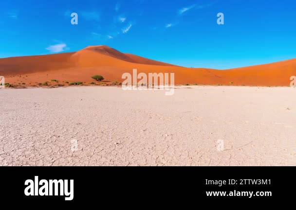 Panorama on colorful sand dunes and scenic landscape at Sossusvlei in ...